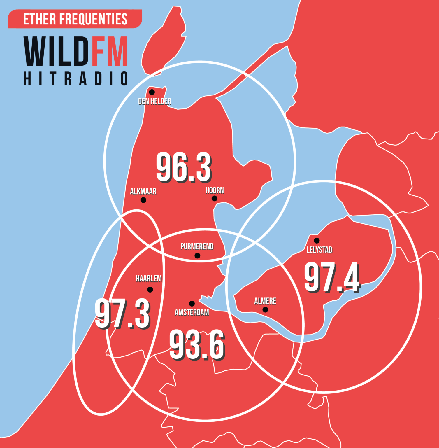 Frequenties Wild FM Hitradio – RTV-VIS NL